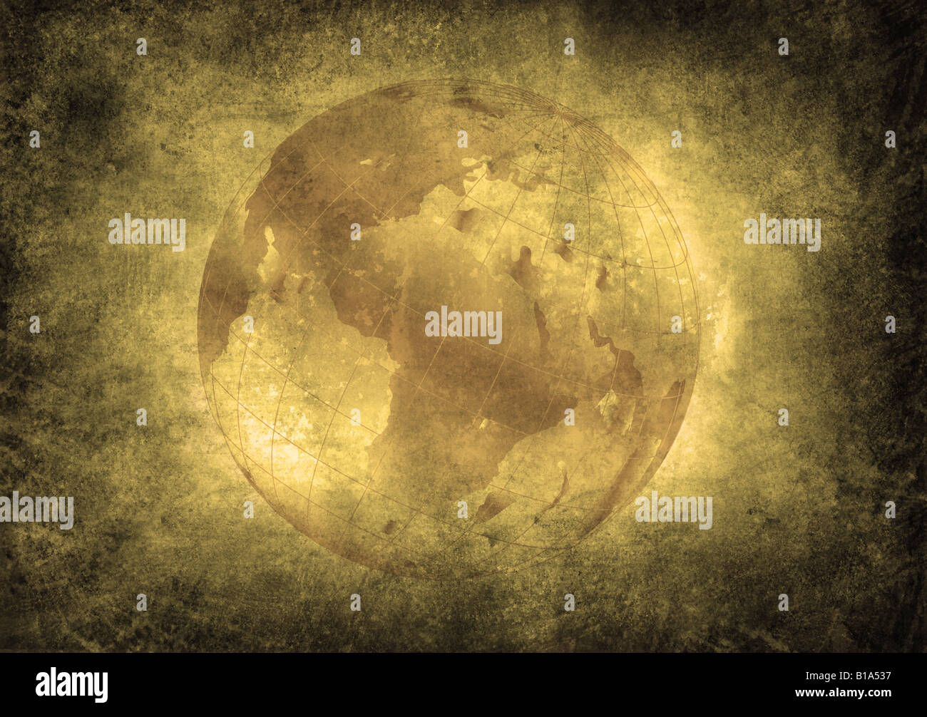 Earth globe in grunge, vintage style Stock Photo - Alamy