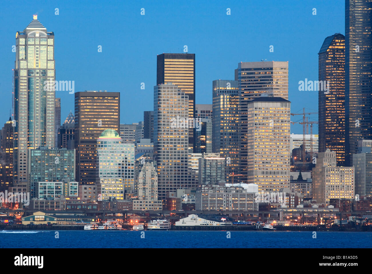 Seattle Skyline from Alki in West Seattle Stock Photo - Alamy