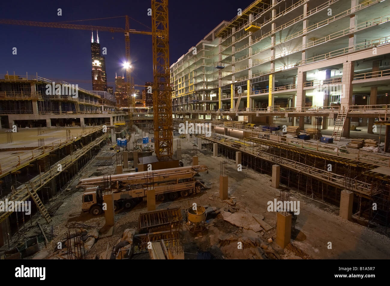 A new construction site in the South Loop neighborhood of Chicago, IL ...