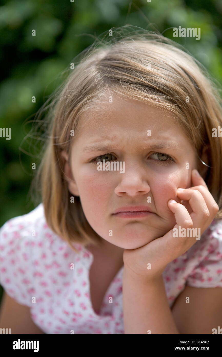 Sad little girl Stock Photo - Alamy