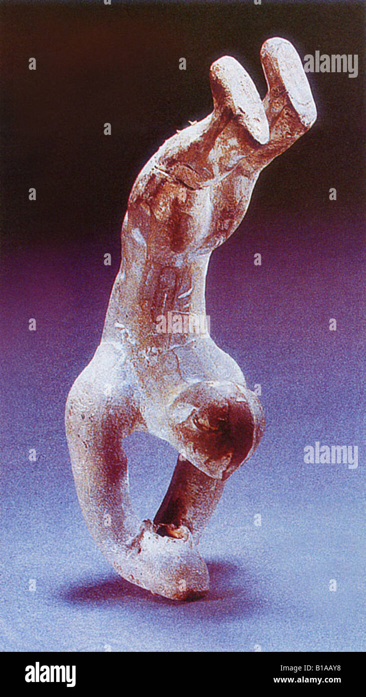 Terracotta ancient people practising traditional gymnastics Stock Photo ...