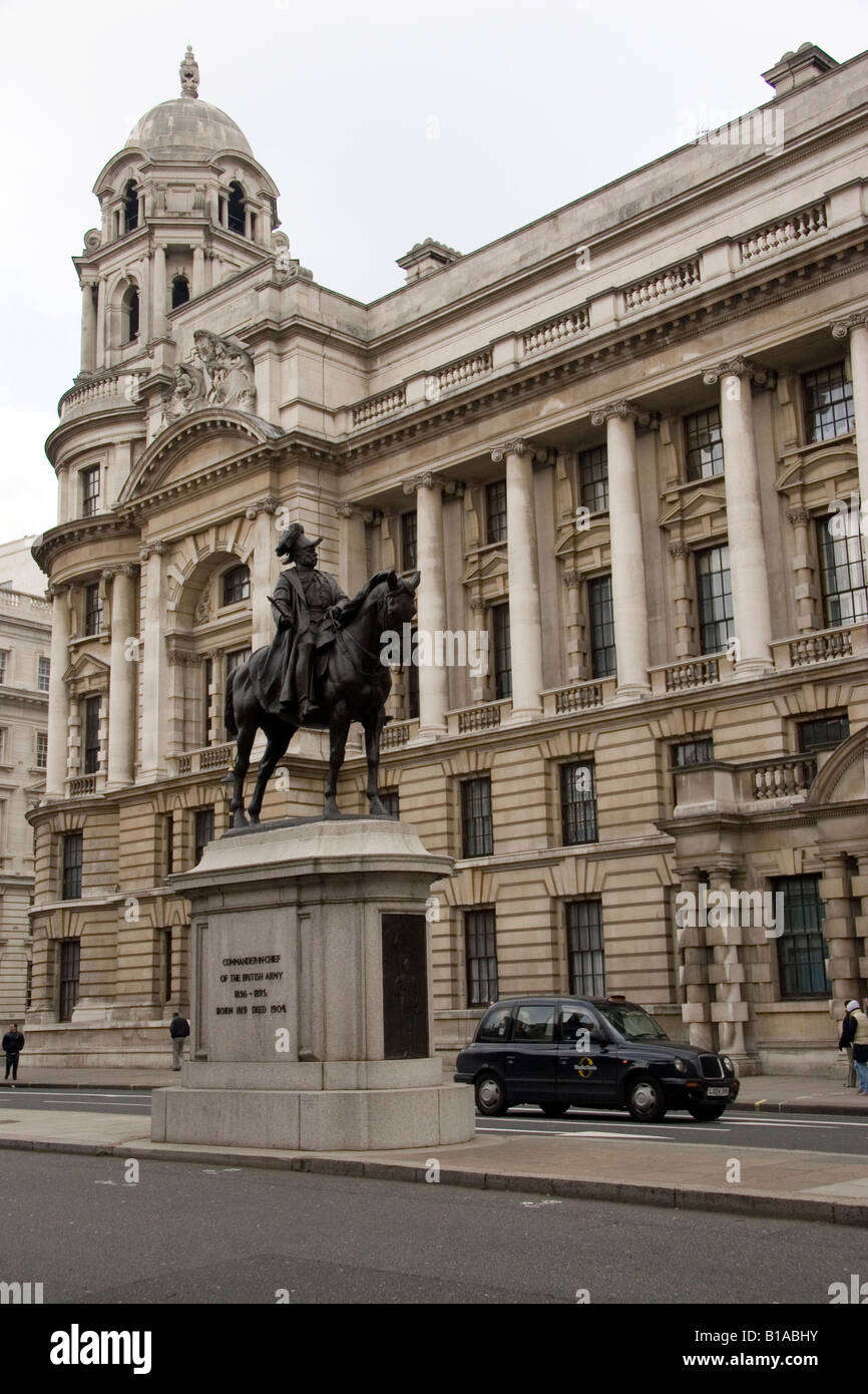Whitehall in London. The statue of one of Britain's Commander in Chiefs ...