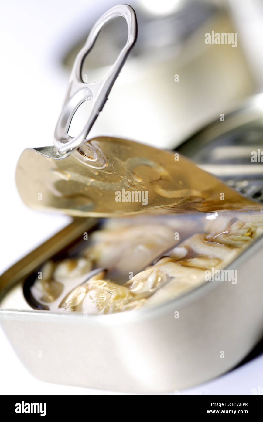 Close-up of canned clams (vertical Stock Photo - Alamy
