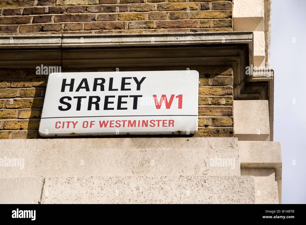 A street sign announces Harley Street. The street is renowned for the ...