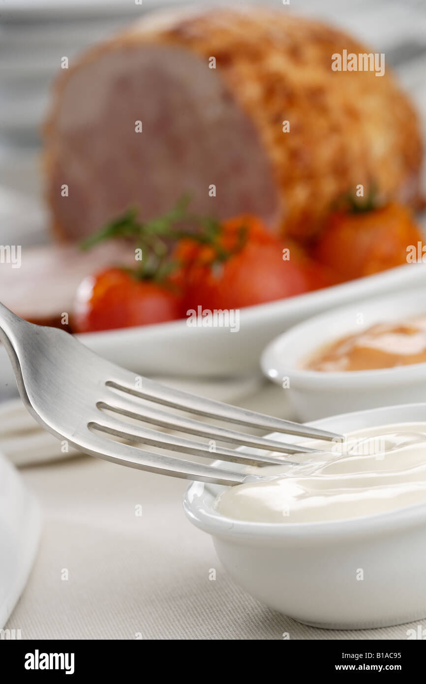 Close-up of mayonnaise (vertical Stock Photo - Alamy