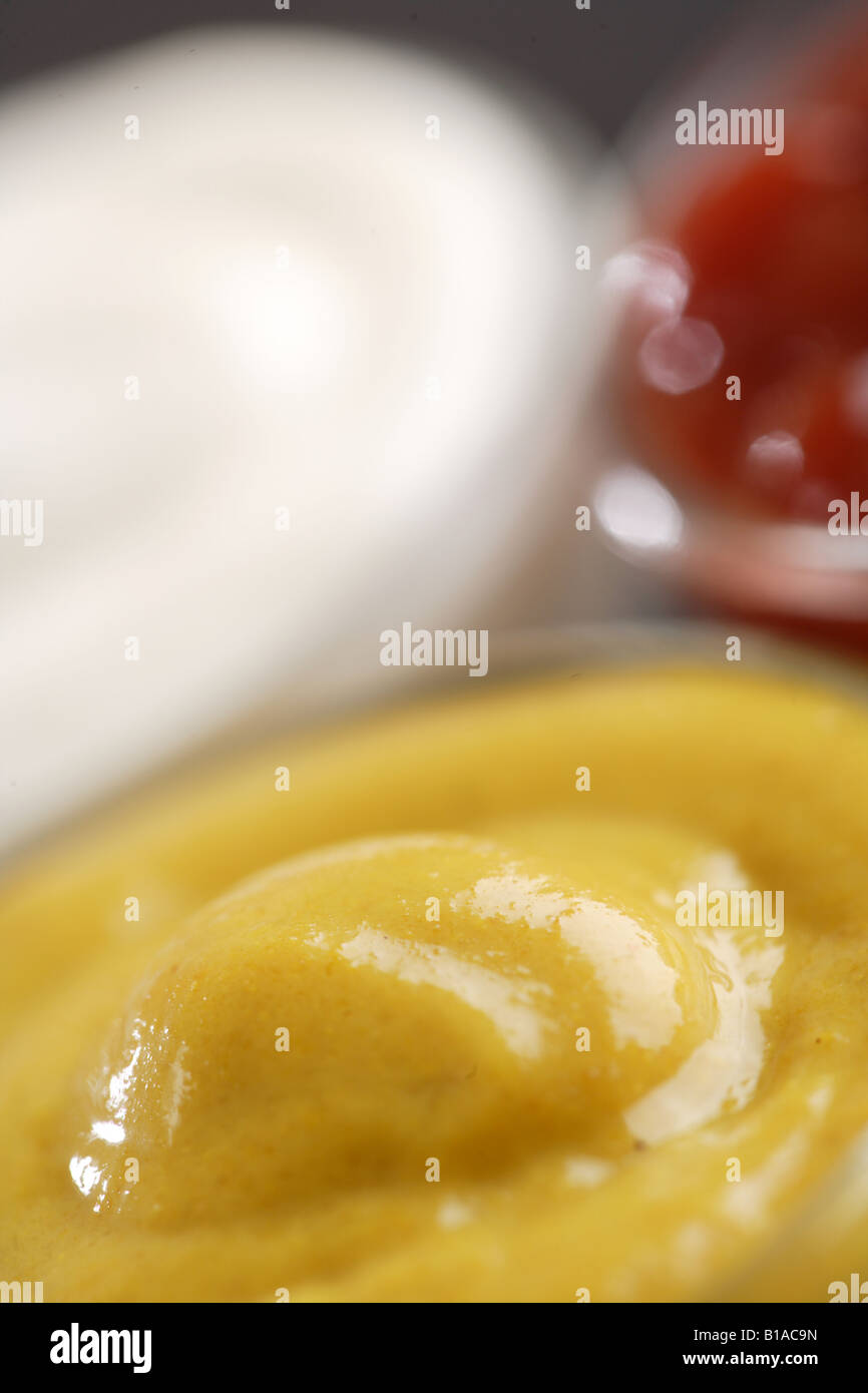 Close-up of mustard sauce (vertical Stock Photo - Alamy