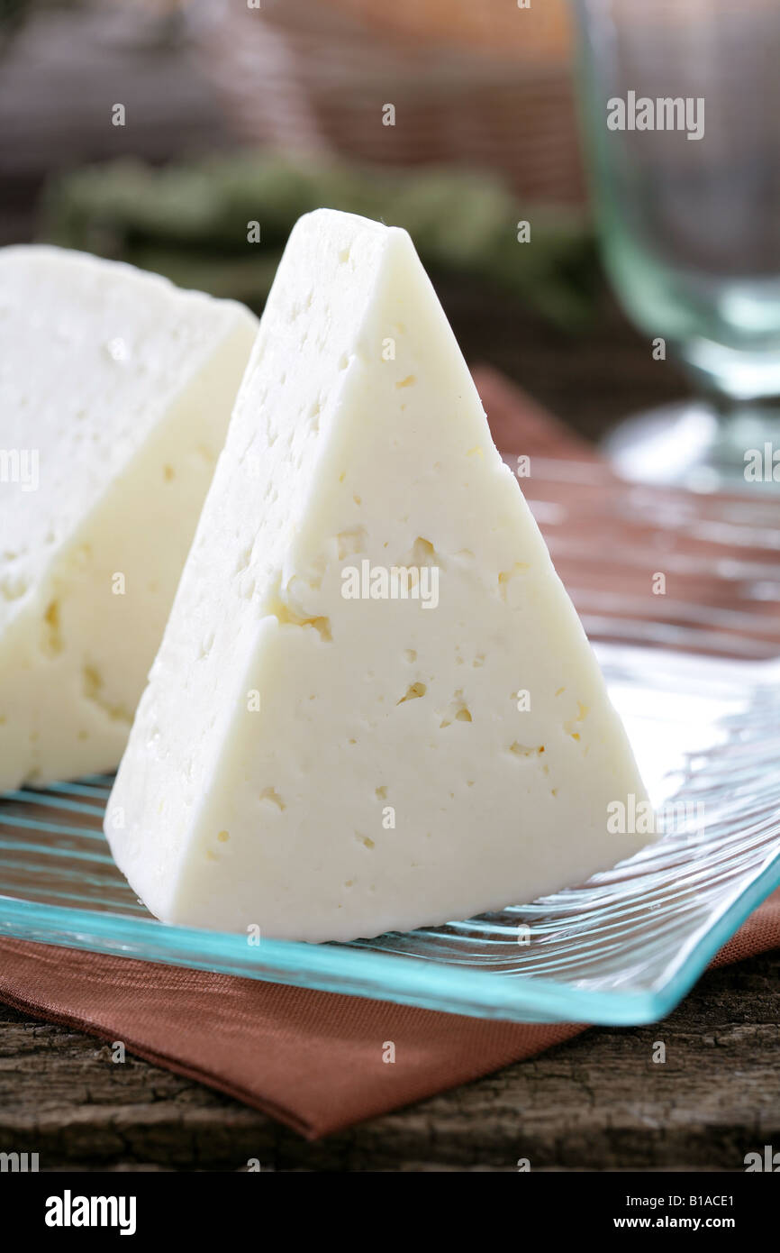 Soft sheep cheese (vertical Stock Photo - Alamy