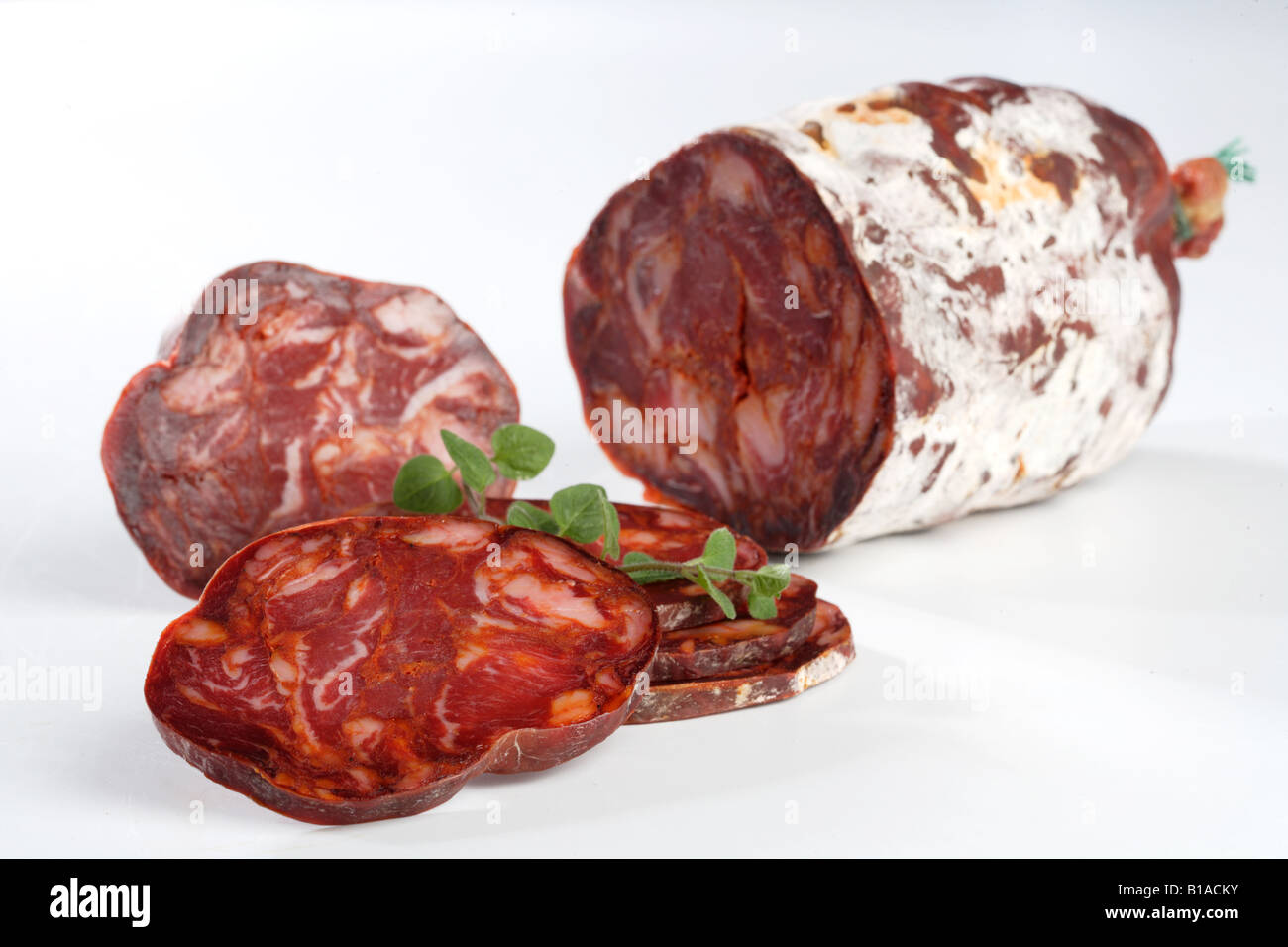 Sliced Iberian morcon loin Stock Photo - Alamy