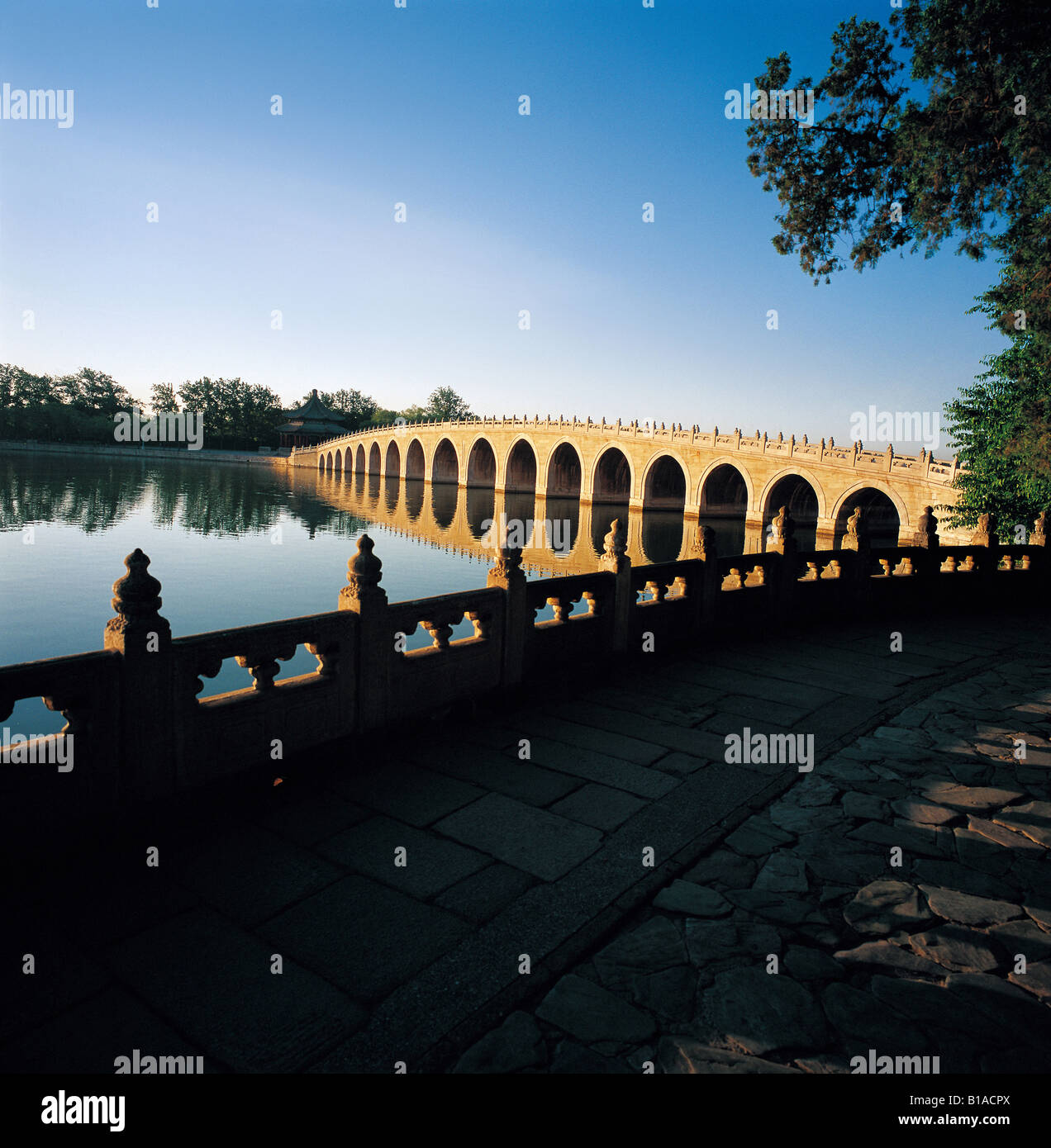 seventeen-arch bridge at Summer Palace,Beijing,China Stock Photo - Alamy