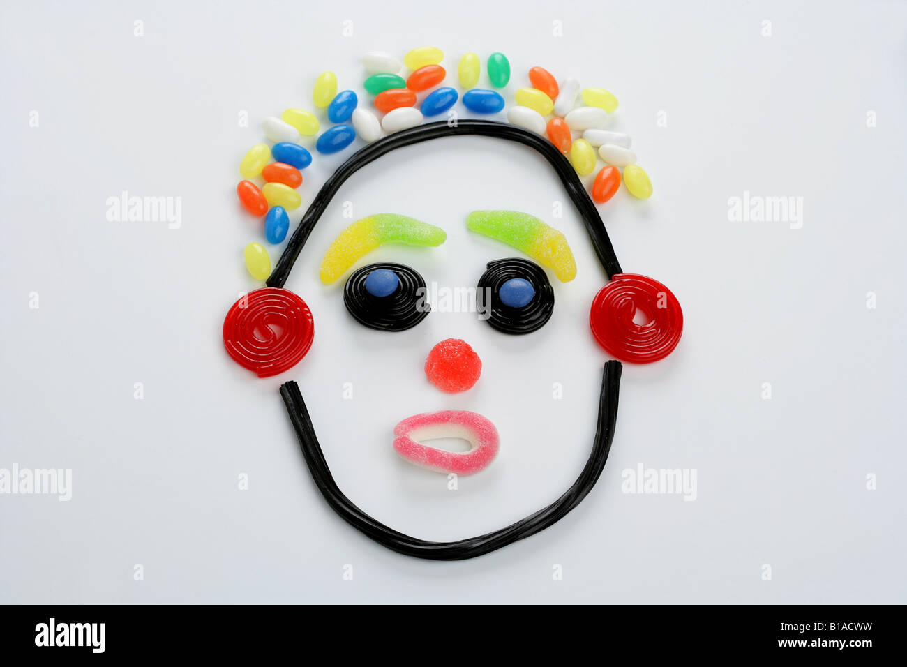 Face made of candies (zhenital Stock Photo - Alamy