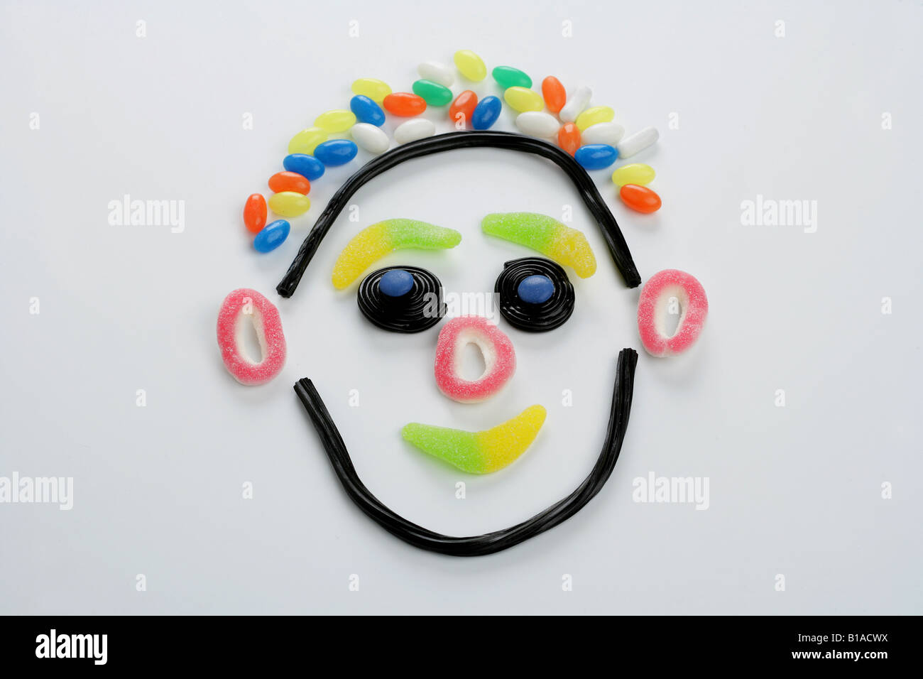 Face made of candies (zhenital Stock Photo - Alamy