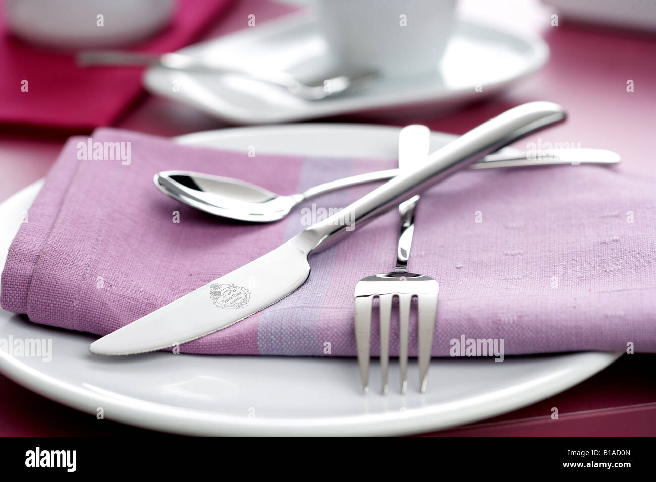 Still life of desserts cutlery Stock Photo - Alamy