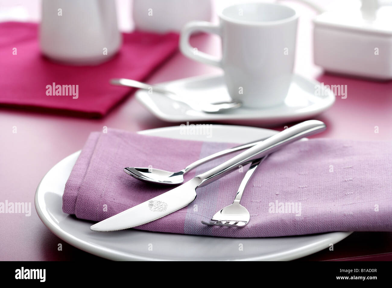 Still life of desserts cutlery Stock Photo - Alamy