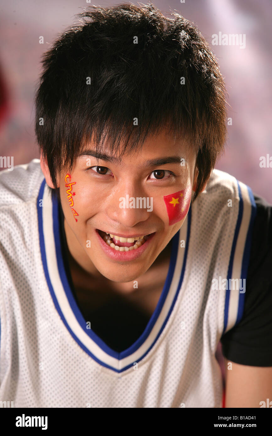 boy cheering in stadium Stock Photo - Alamy
