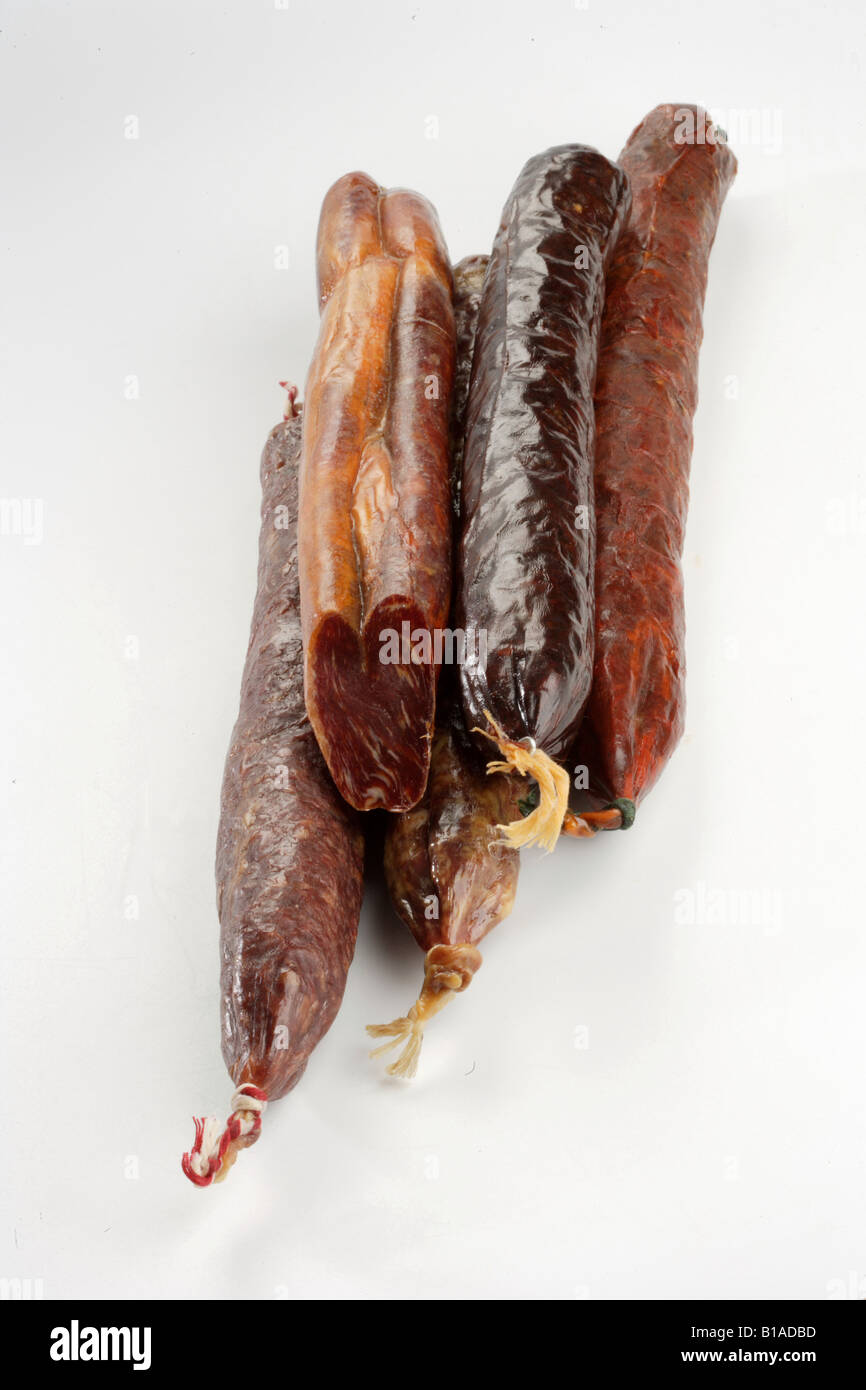 Selection of Iberian cold meat (vertical Stock Photo - Alamy