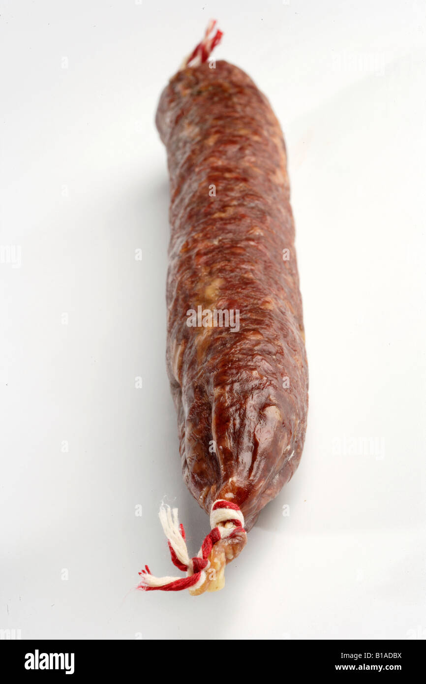 Roscal Iberian spiced sausage (vertical Stock Photo - Alamy