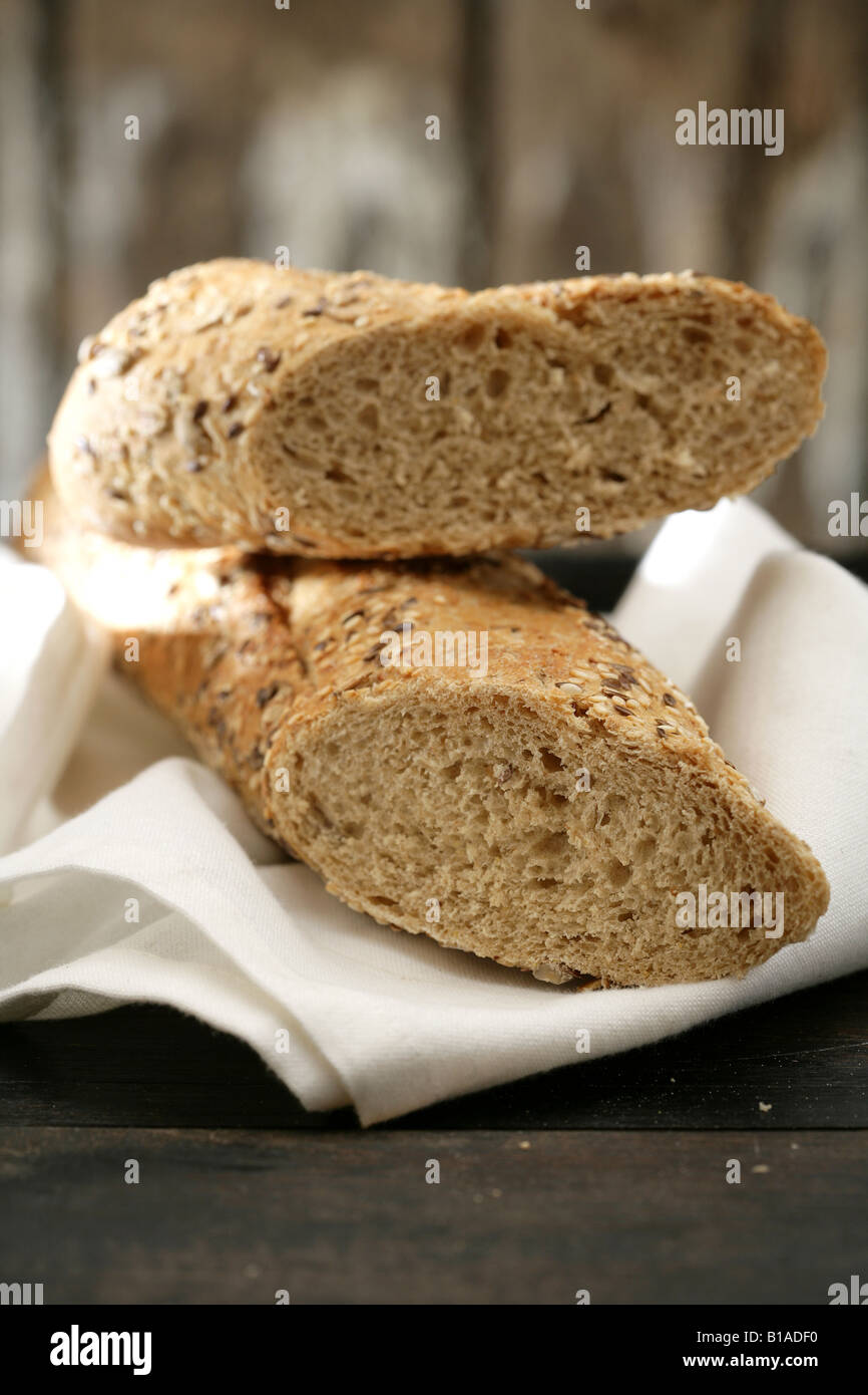 Sliced seeds bread (vertical Stock Photo - Alamy