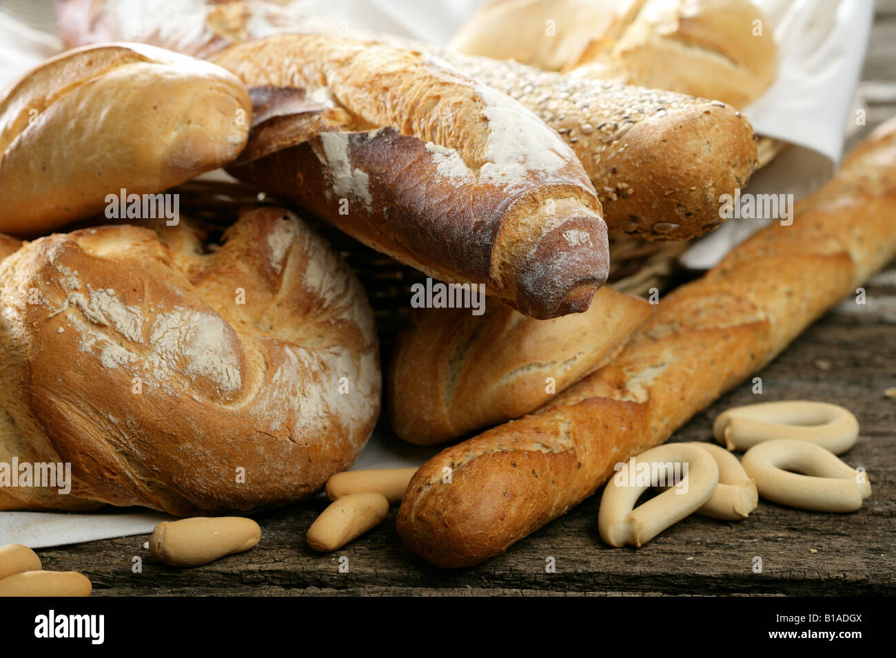 Close-up of bread still life Stock Photo - Alamy
