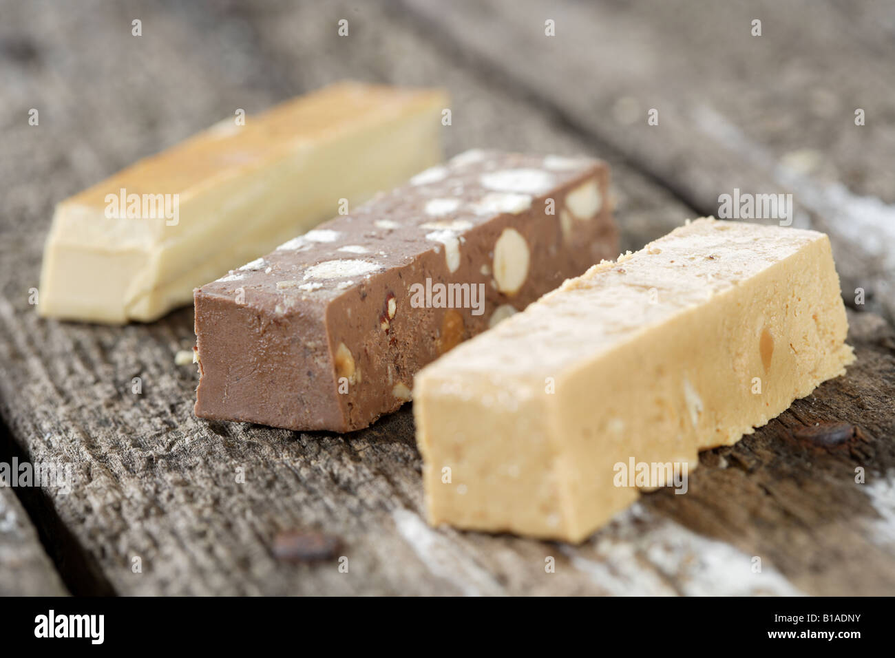 Selection of nougats Stock Photo - Alamy
