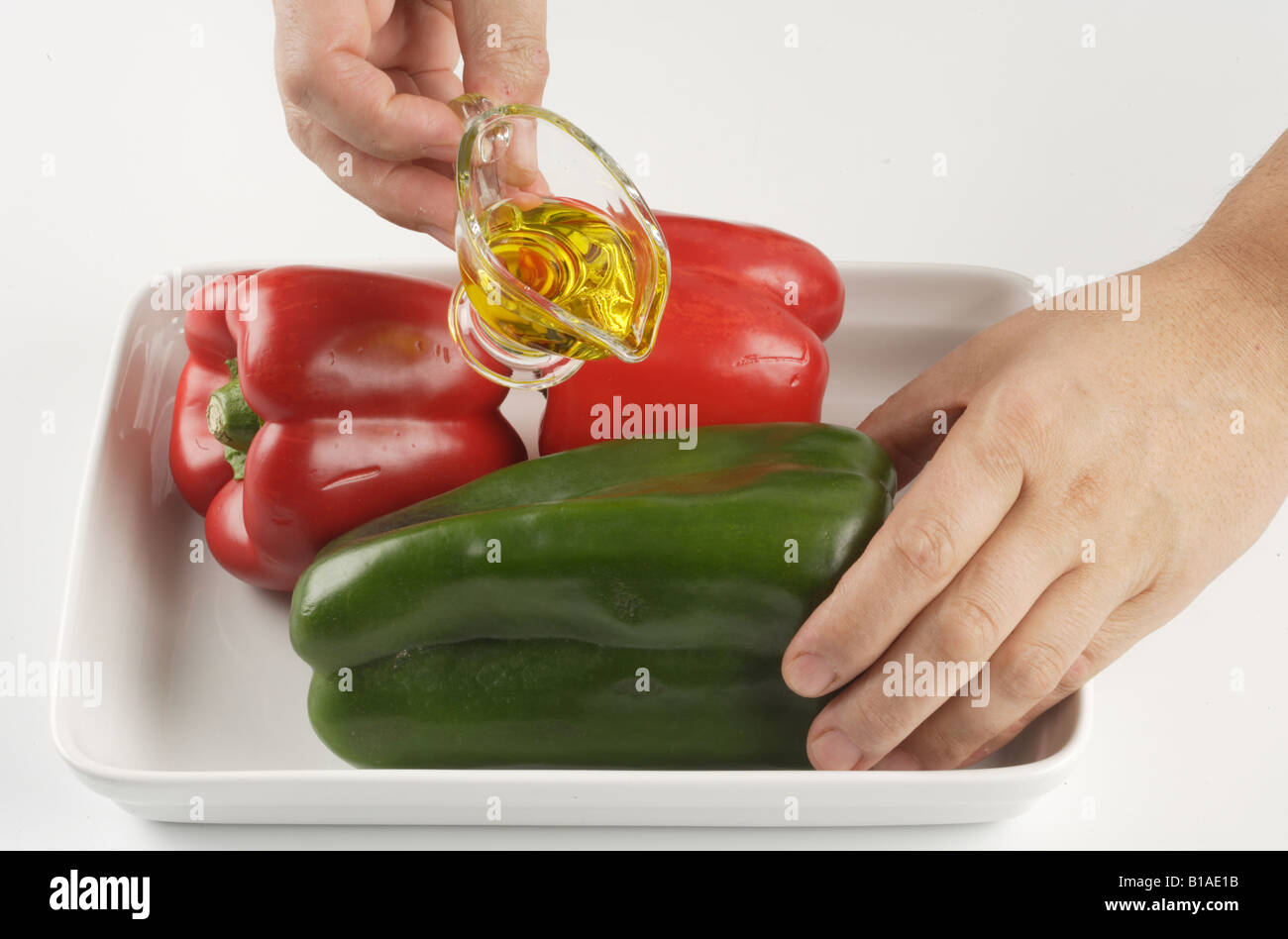 Adding green peppers hi-res stock photography and images - Alamy