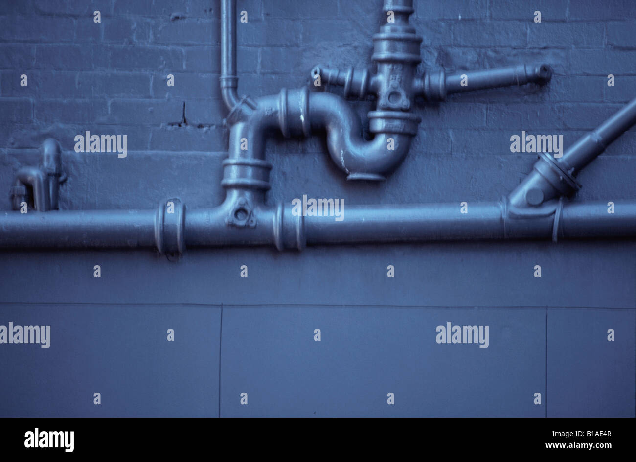 Water Pipe In Blue Stock Photo - Alamy