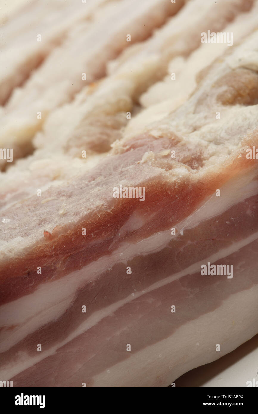 Close-up of fresh salted bacon (vertical Stock Photo - Alamy
