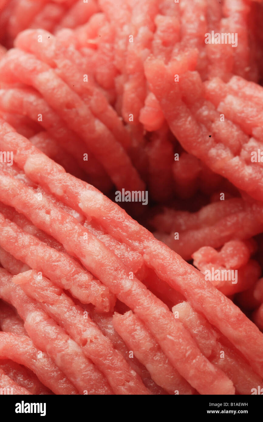 Close-up of fresh ground meat (vertical Stock Photo - Alamy