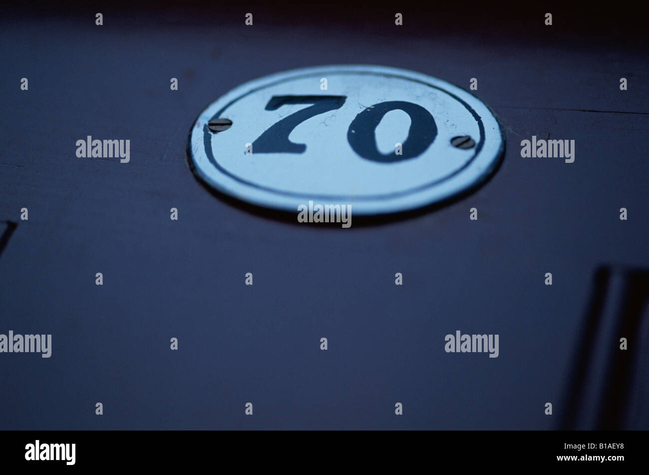 Door Number Seventy Stock Photo - Alamy