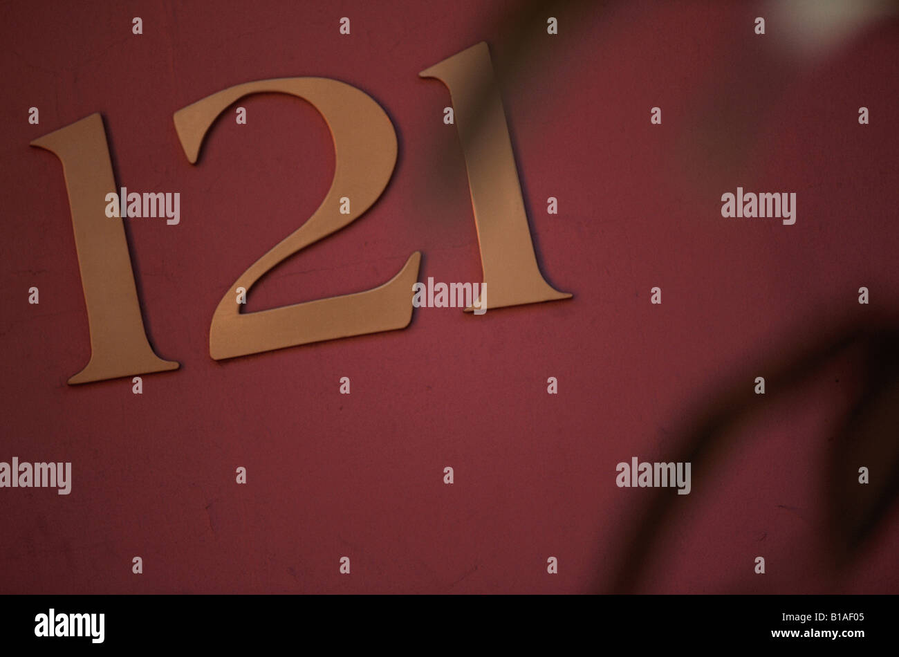 Door Number 121 Stock Photo - Alamy
