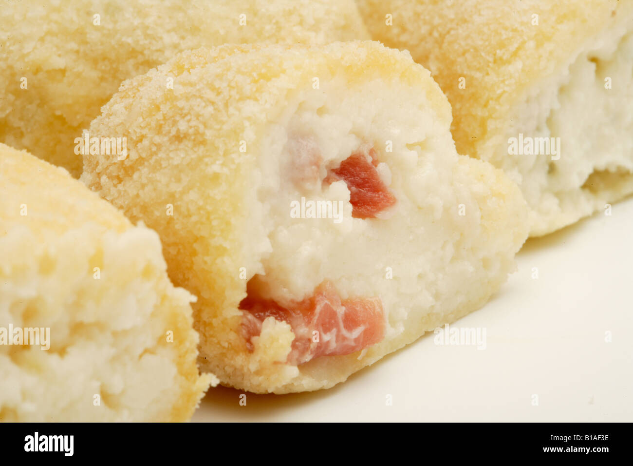 Pre-cooked prawn, cod and ham croquettes Stock Photo - Alamy