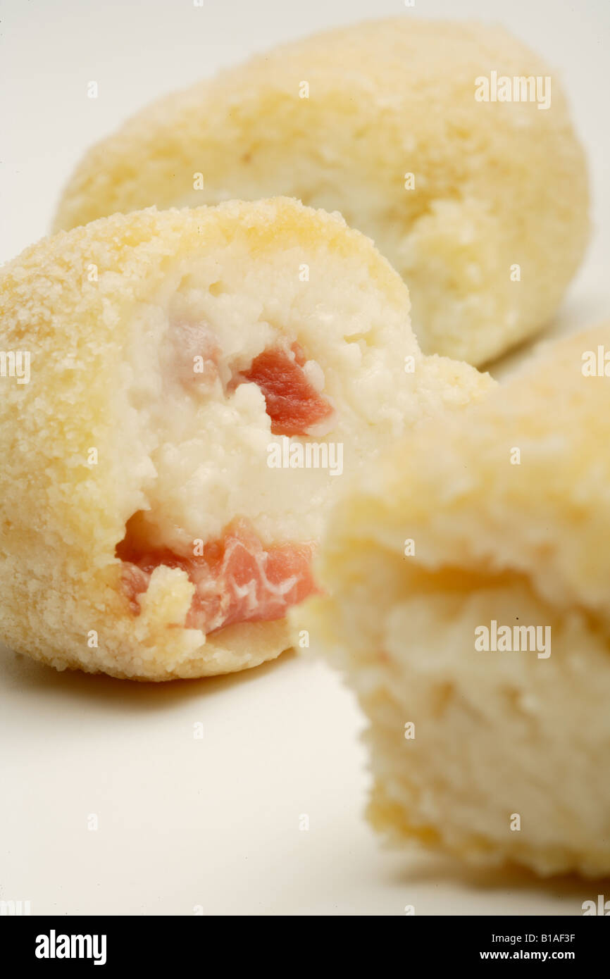 Pre-cooked prawn, cod and ham croquettes (vertical Stock Photo - Alamy