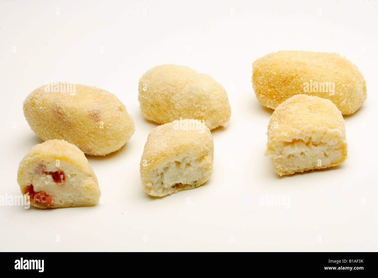 Pre-cooked prawn, cod and ham croquettes Stock Photo - Alamy