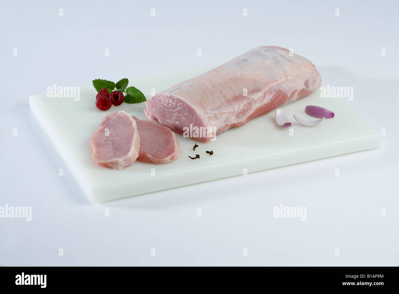 Fresh pork loin sausage Stock Photo - Alamy