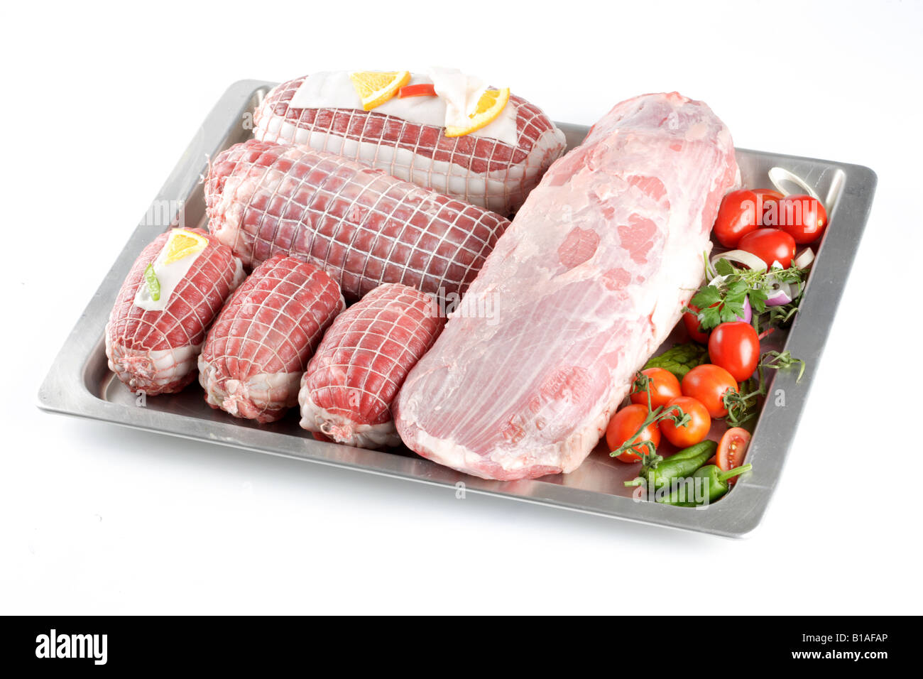 Fruits and meats Cut Out Stock Images & Pictures - Alamy