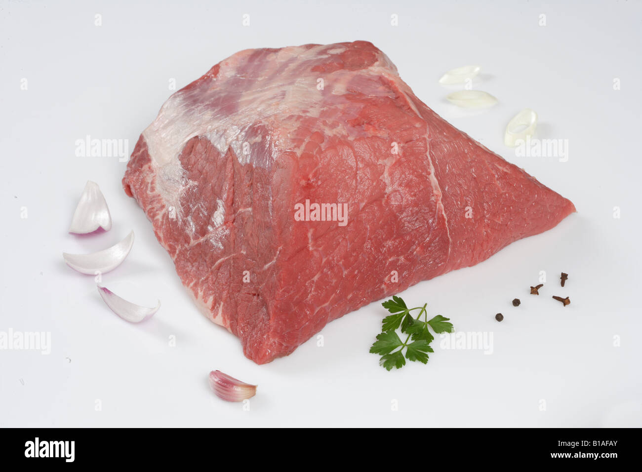 Fresh veal topside Stock Photo - Alamy