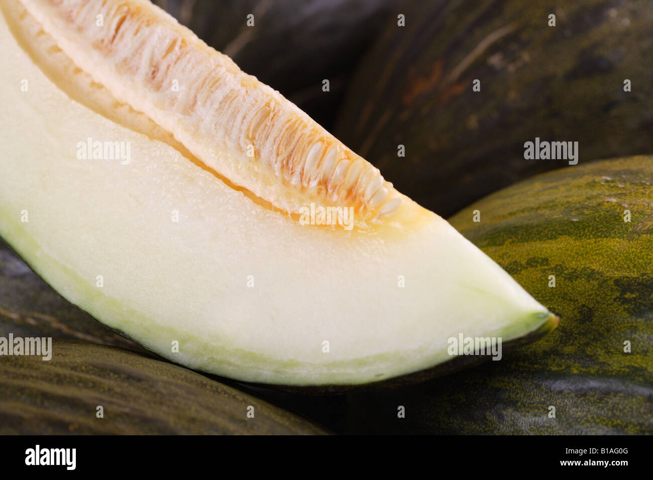 A slice of melon close up Stock Photo - Alamy