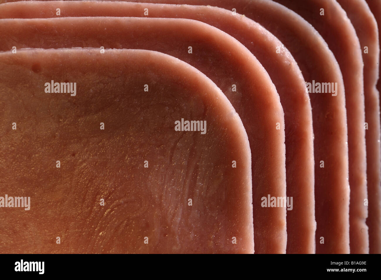 Slices of ham close up Stock Photo - Alamy