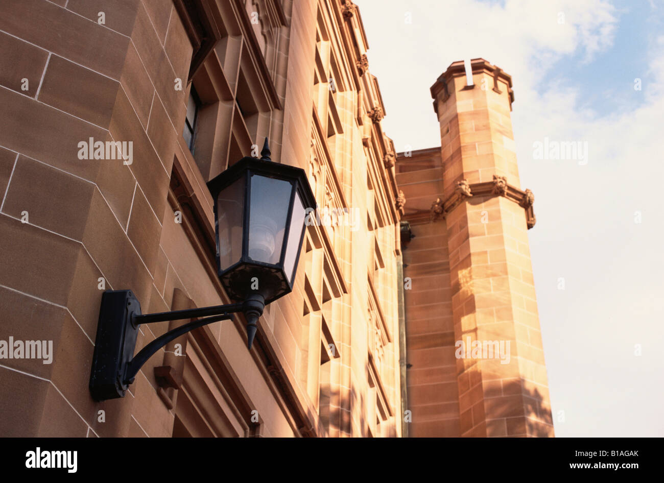 Lantern Against Brick Building Stock Photo - Alamy