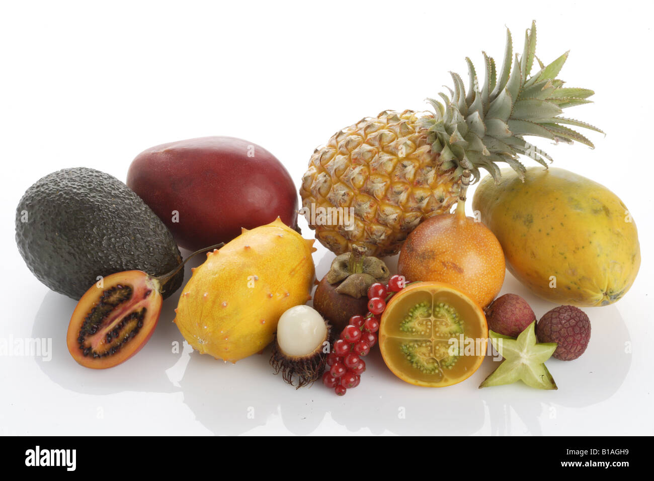 Still life of tropical fruit Stock Photo - Alamy