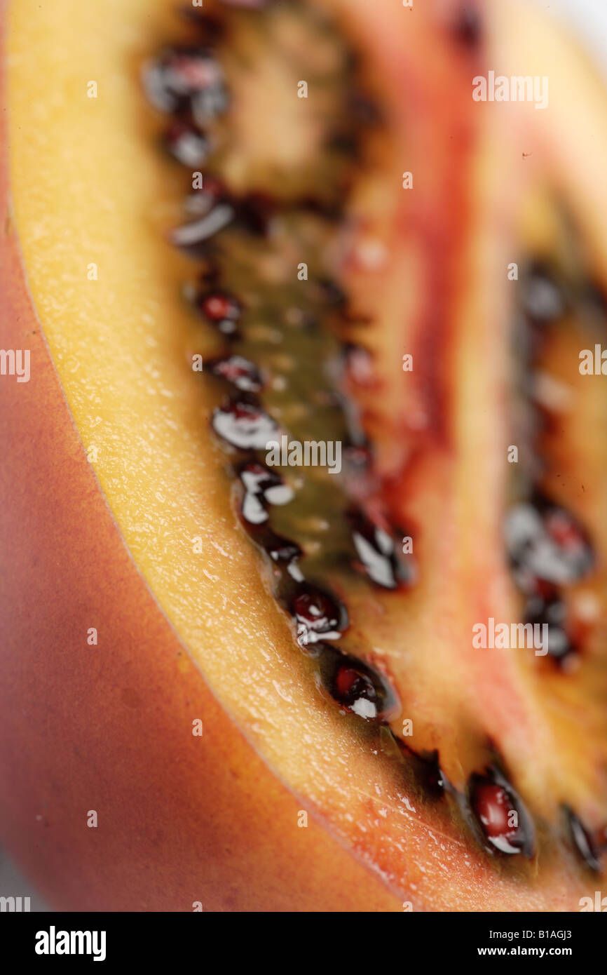 Tree tomato flesh and pips Stock Photo - Alamy