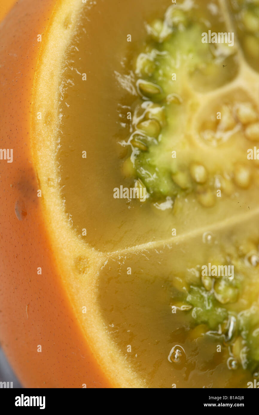 Lulo cut in half Stock Photo - Alamy