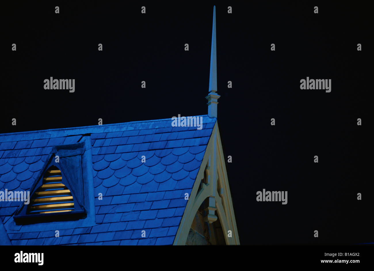 Blue Tile Roof Stock Photo - Alamy