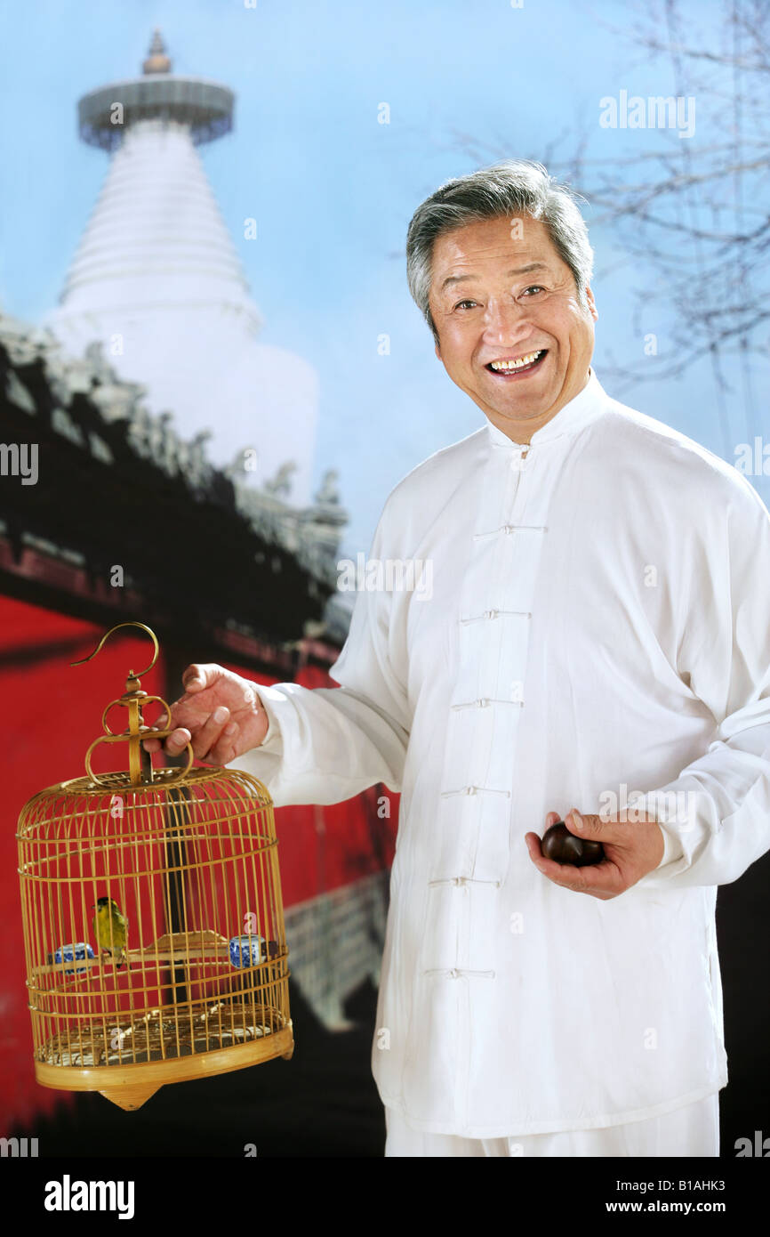 Standing in front of temple Cut Out Stock Images & Pictures - Alamy