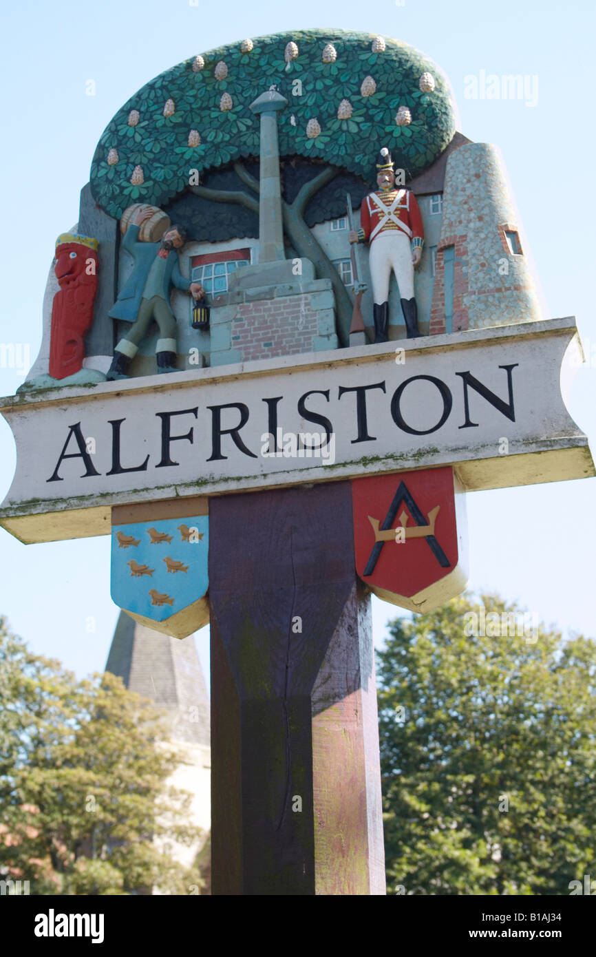 Alfriston Village Sign Stock Photo - Alamy