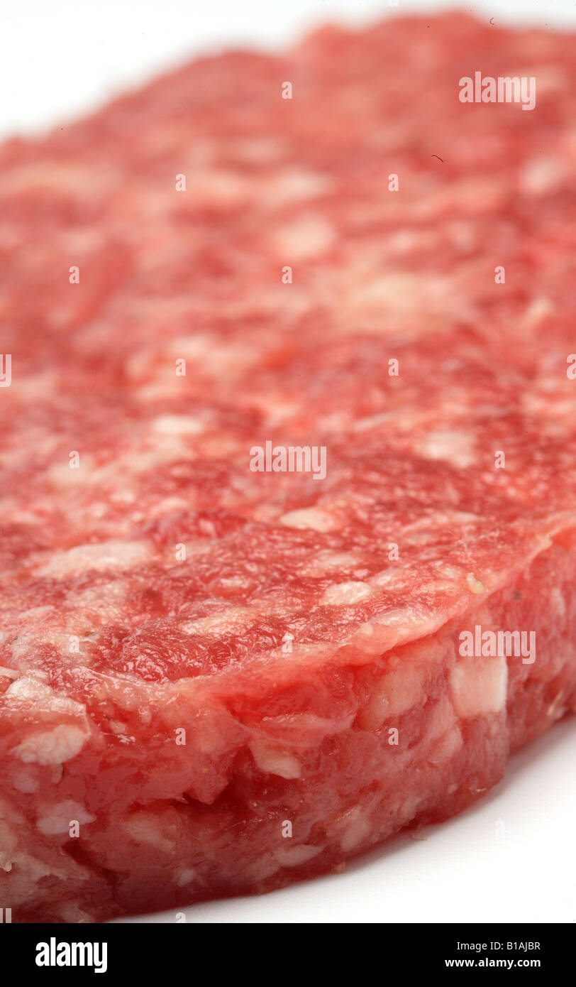 Raw beef hamburger Stock Photo - Alamy