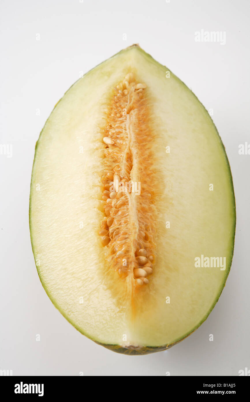 A melon cut in half Stock Photo - Alamy