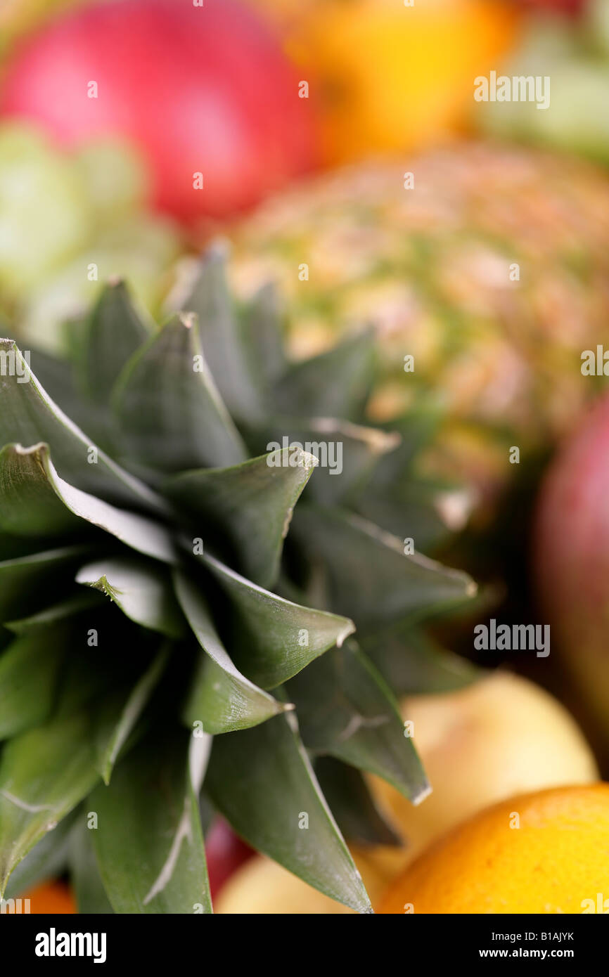 Pineapple close up Stock Photo - Alamy