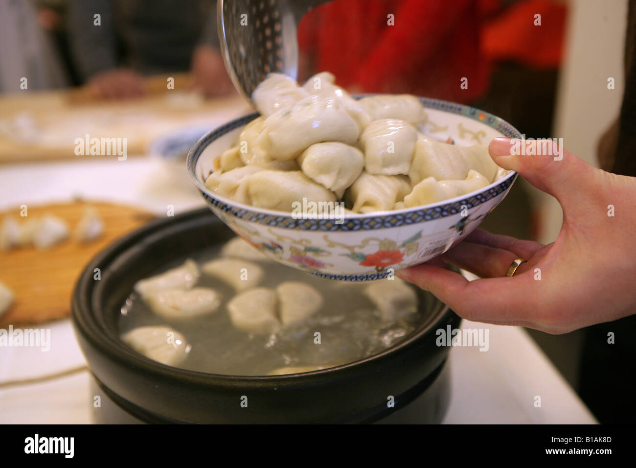 a bowl of Chinese dumpling Stock Photo - Alamy
