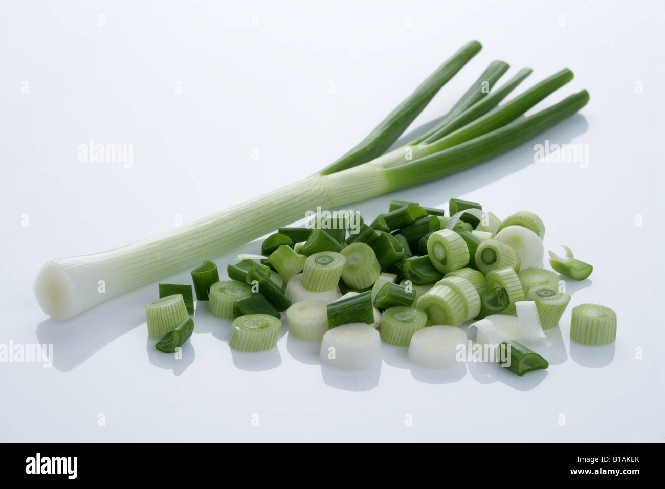 Young spring onions, green onions Stock Photo - Alamy