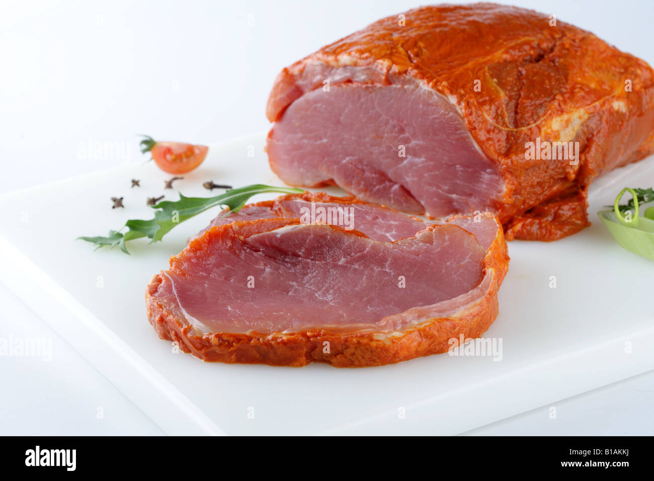 Marinated pork ham Stock Photo - Alamy